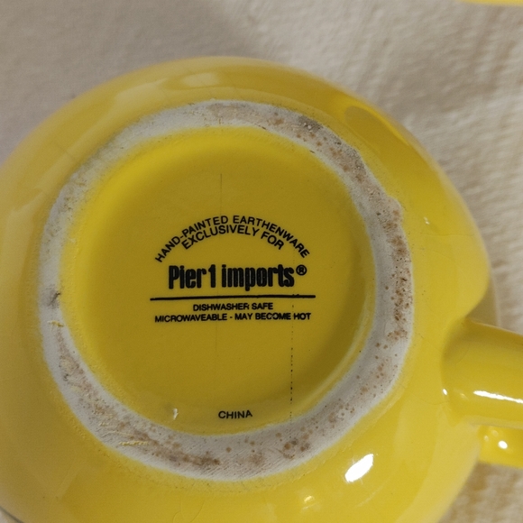 Pier 1 | Dining | Yellow Smiley Face Pier One Happy Face Cups Matching ...
